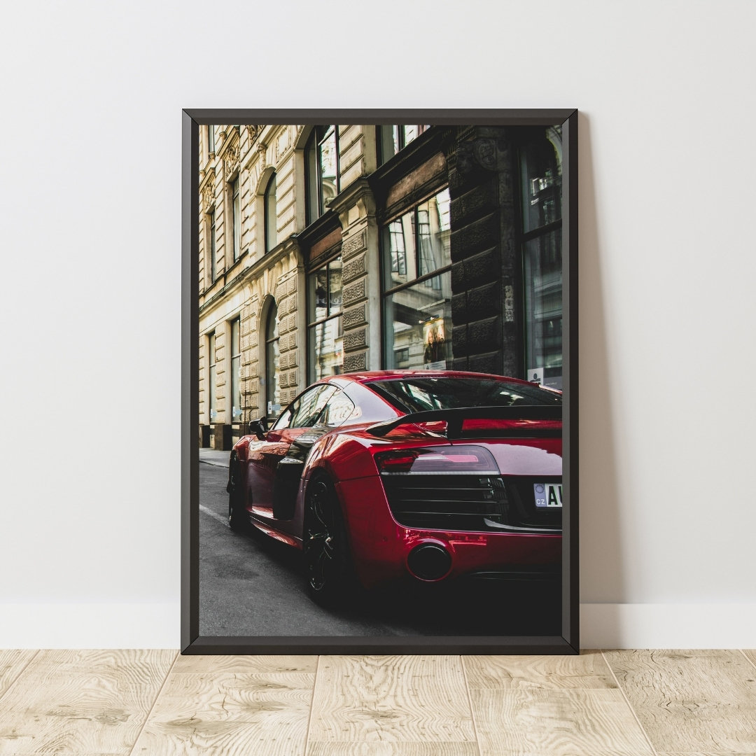 Audi R8 Poster, Audi R8 Print, Audi R8 Wall Art, Iconic Car Poster ...