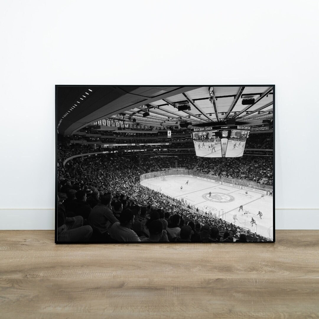 Madison Square Garden Poster, Rangers Hockey Stadium, Hockey Print ...