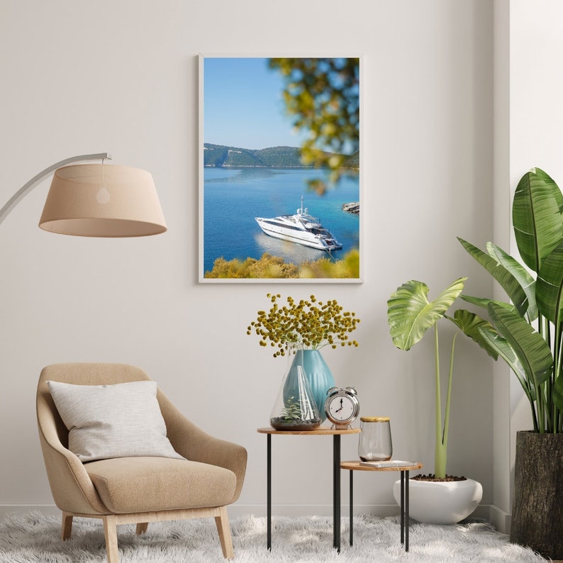 Yacht Poster, Yacht Print, Yacht Wall Art, Boat Poster, Boat Print ...