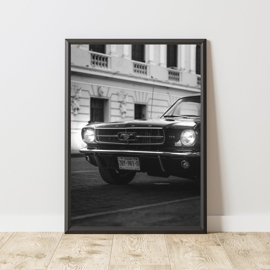 Vintage Ford Mustang Poster, Vintage Ford Mustang Print, Ford Mustang ...