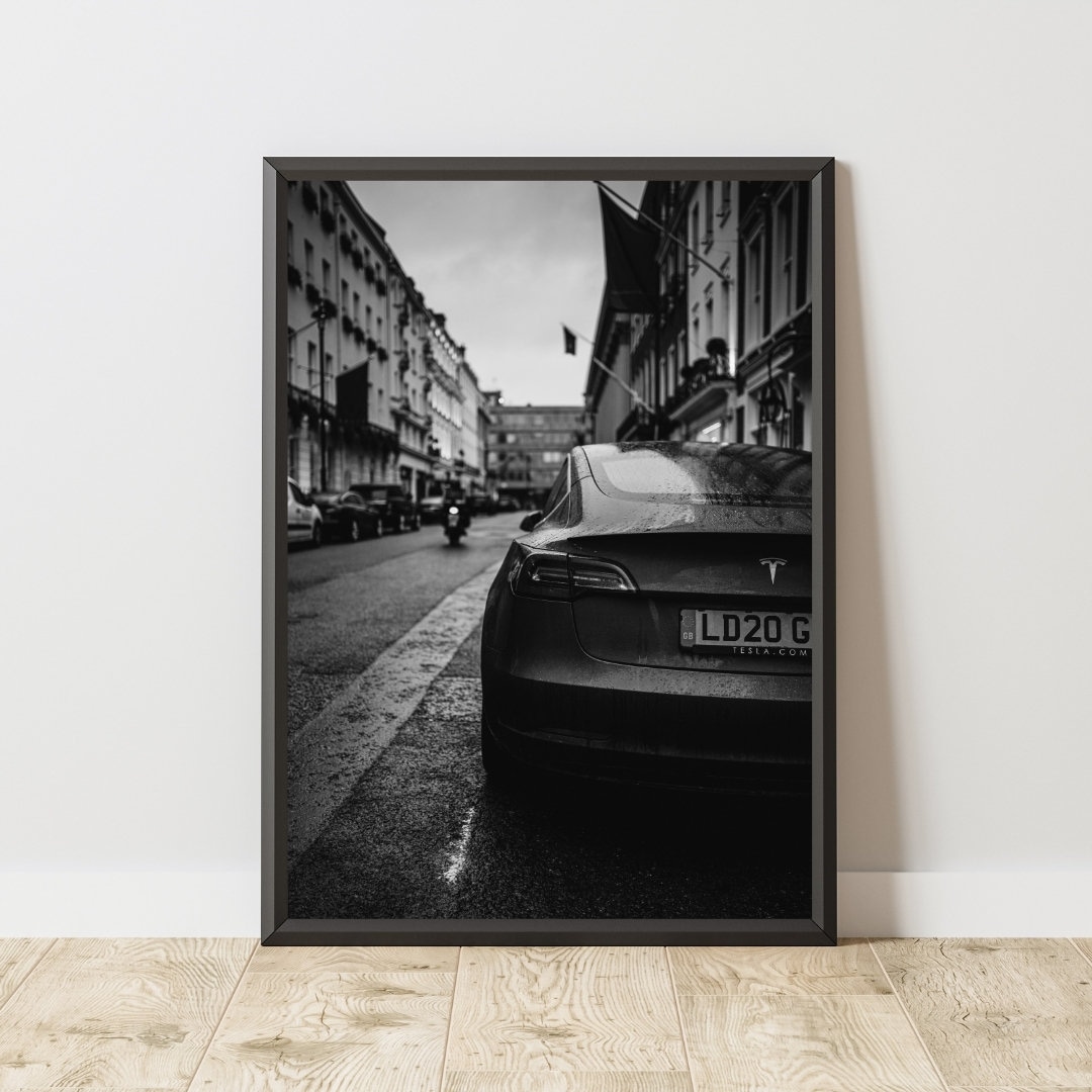 Tesla Model 3 Poster, Tesla Poster, Tesla Print, Tesla Wall Art, Iconic ...