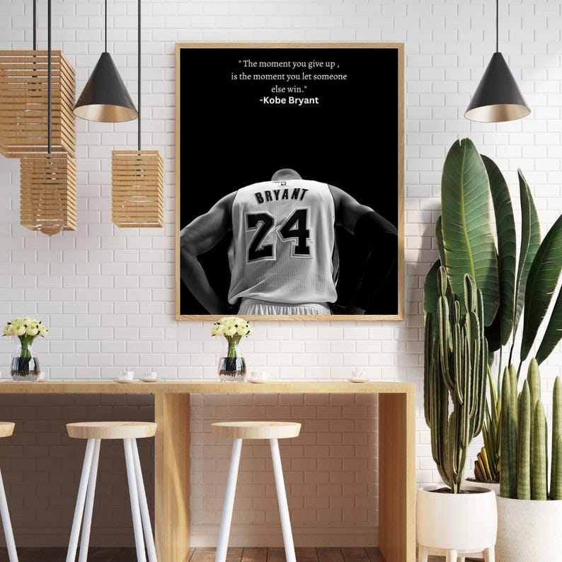 Kobe Bryant Motivational Poster, Motivational Print, Motivation Wall ...
