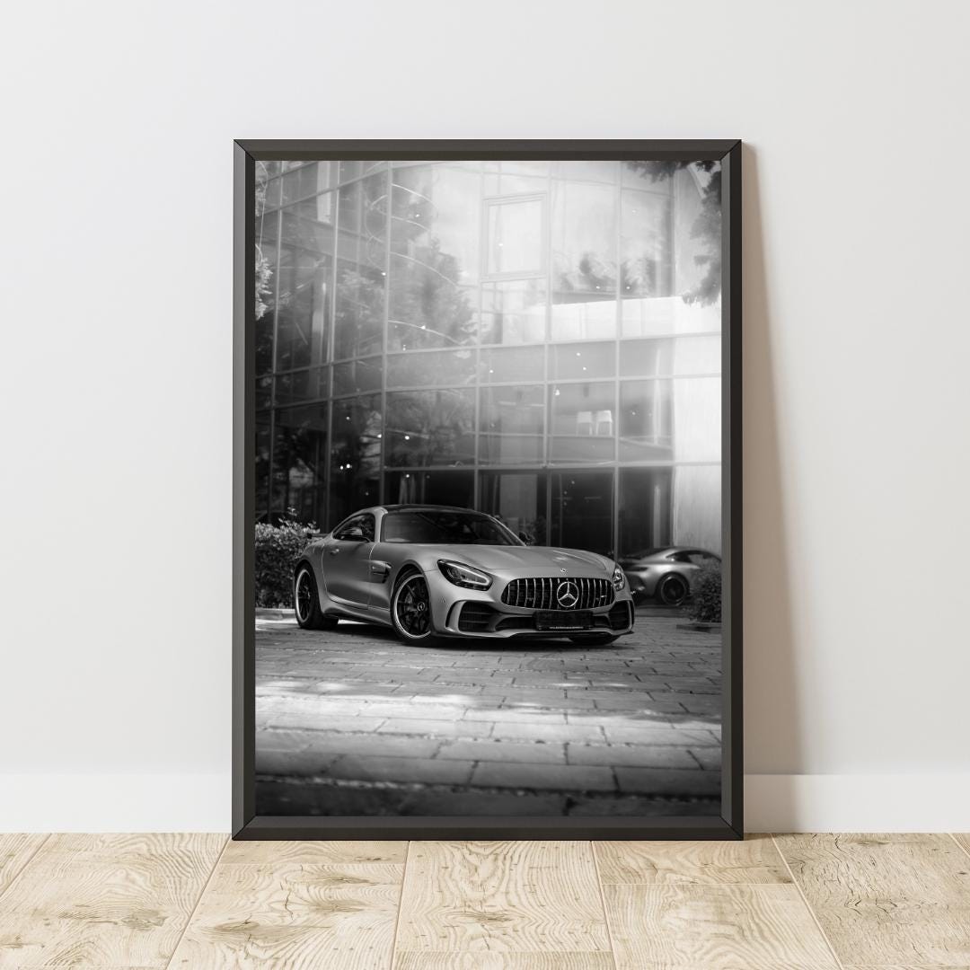 Mercedes AMG Gt Poster, Mercedes Poster, Mercedes Print, Mercedes Wall ...