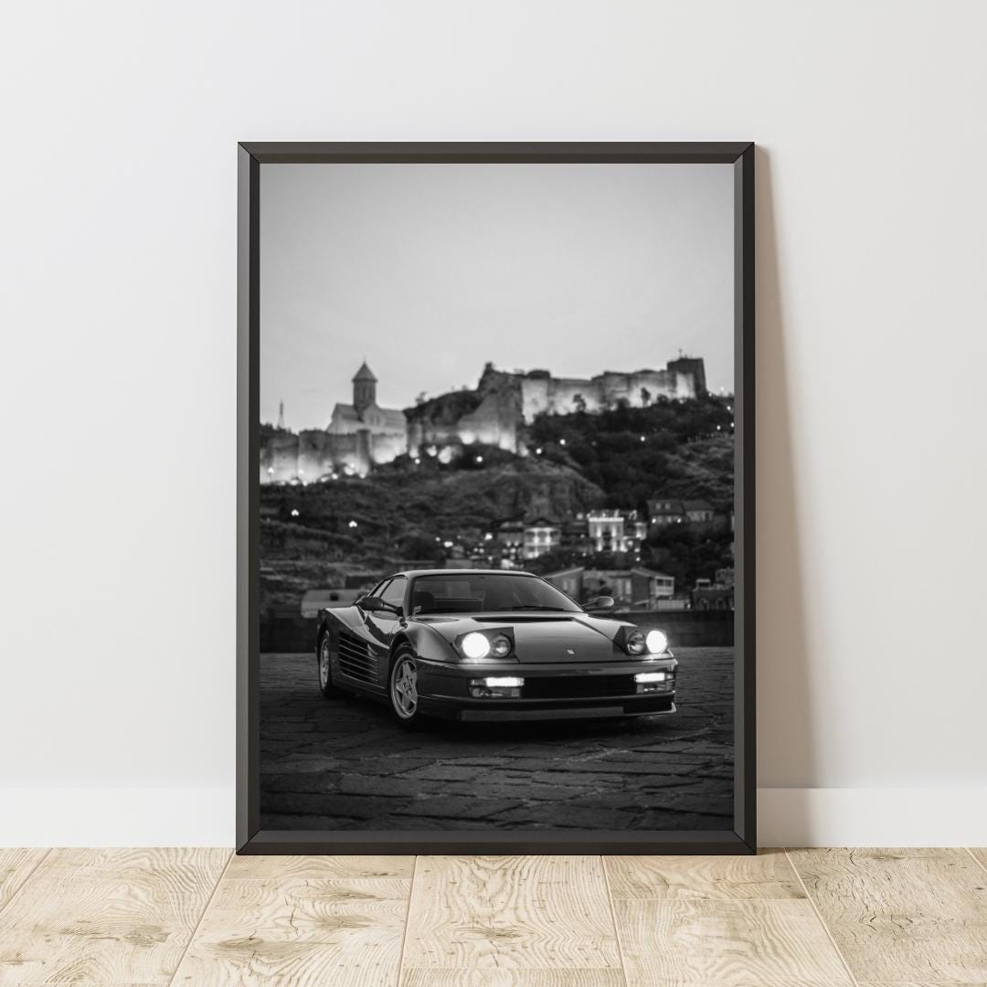 Ferrari Testarossa Poster, Vintage Ferrari Poster, Vintage Ferrari ...