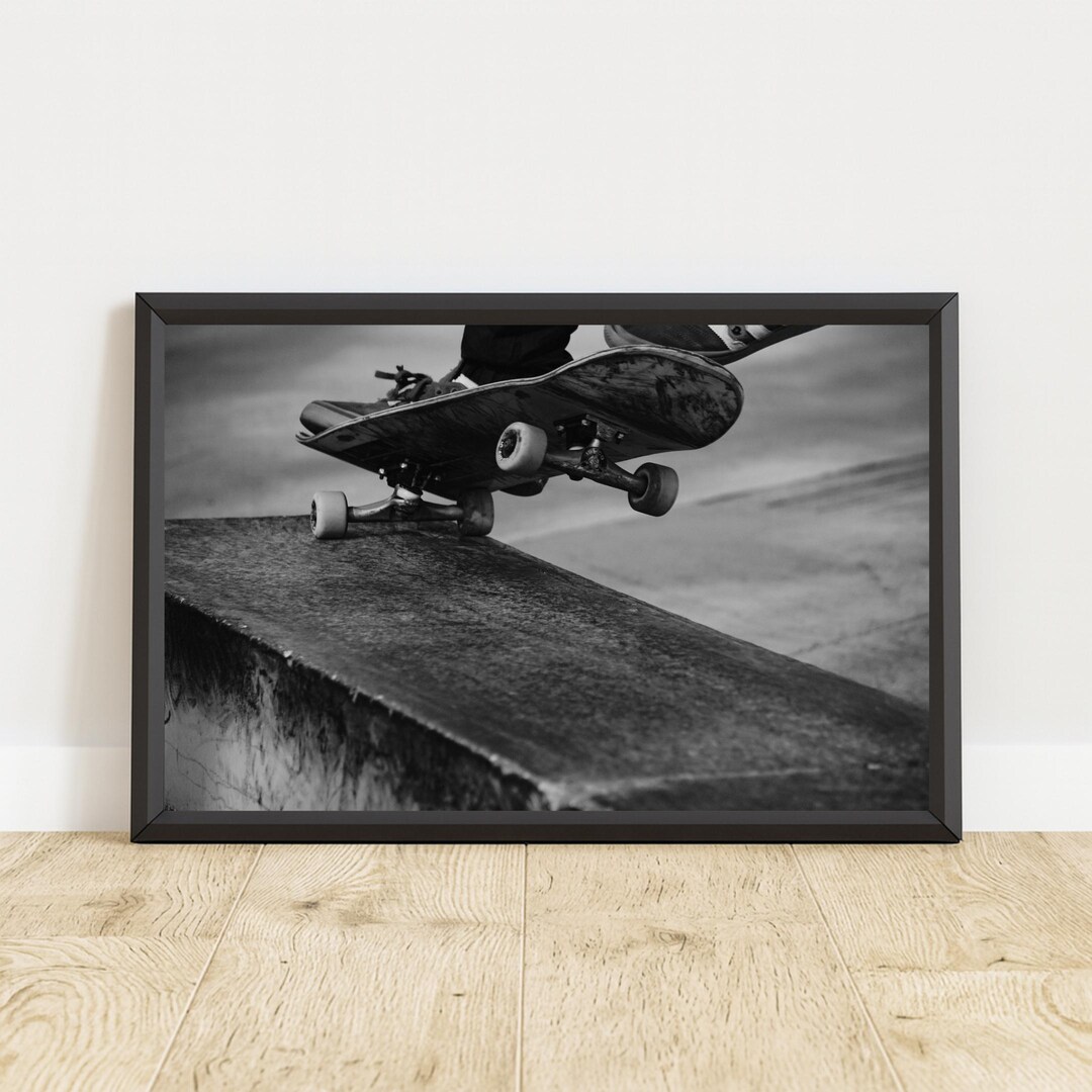 Skateboard Poster, Skateboard Print, Skateboard Wall Art, Sports Poster ...