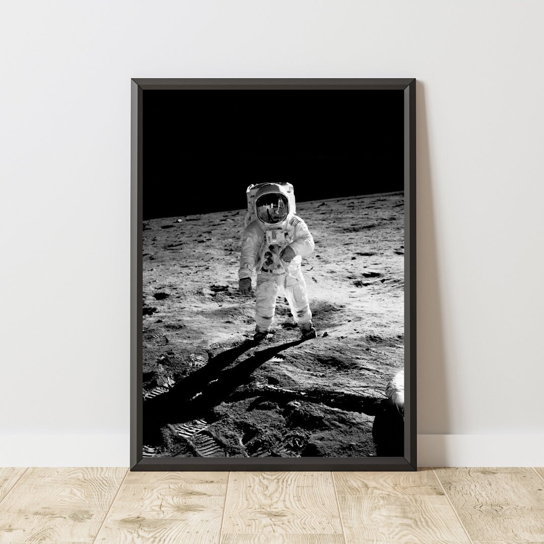 Buzz Aldrin Poster, Buzz Aldrin Print, Space Poster, Space Print, Space ...