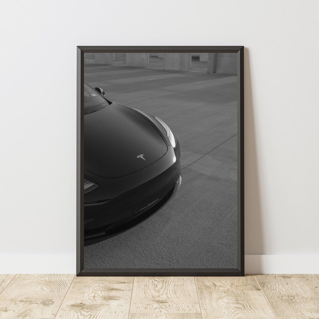 Tesla Model 3 Poster, Tesla Poster, Tesla Print, Tesla Wall Art, Iconic ...