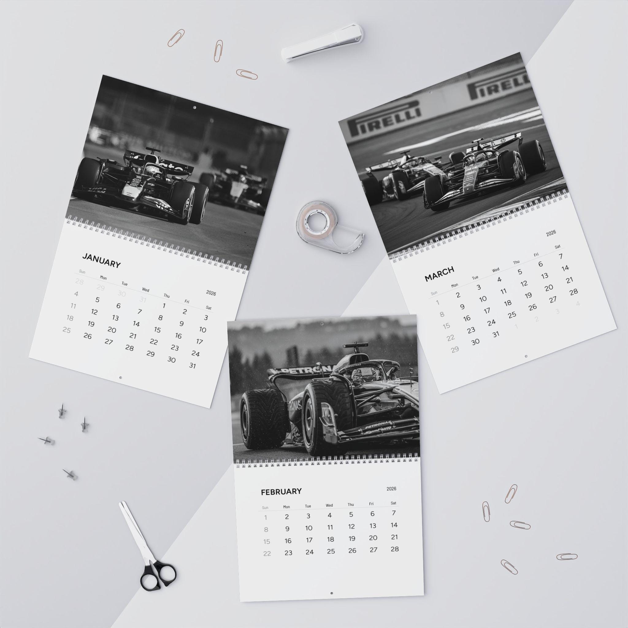 Formula 1 Calendar, F1 2026 Calendar, F1 Wall Calendar, F1 Desk ...