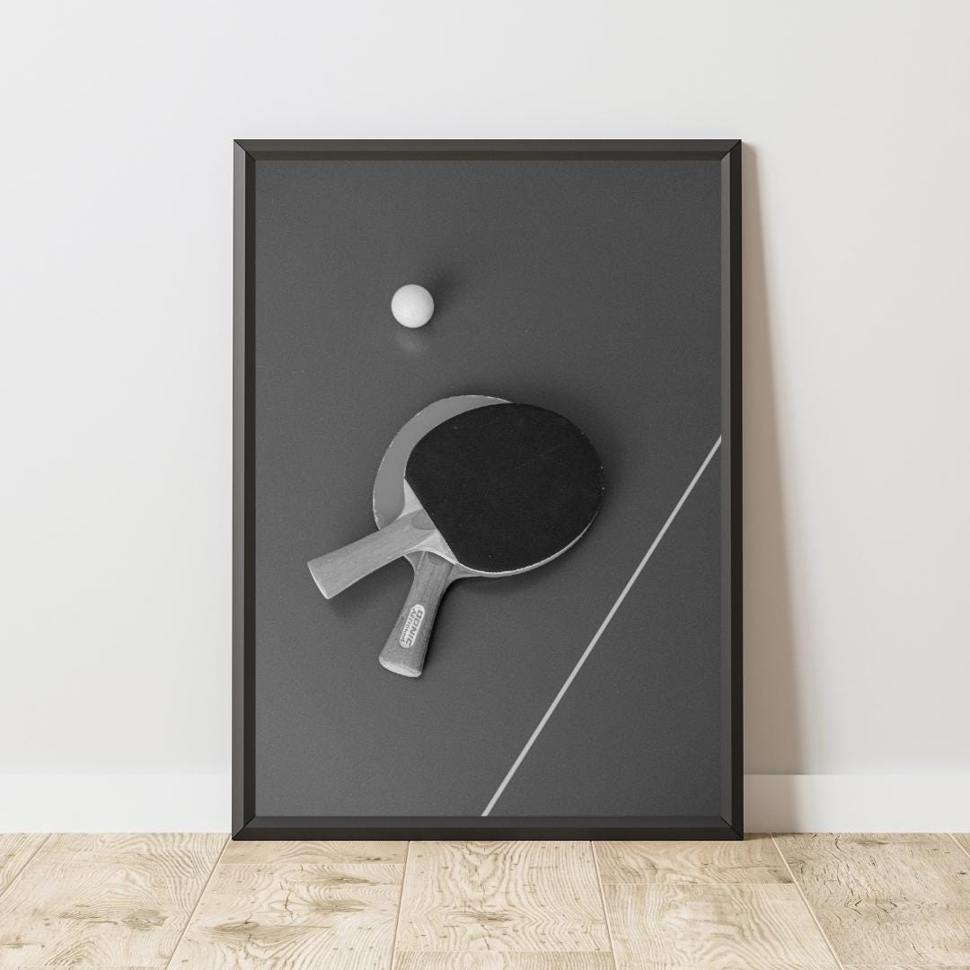 Table Tennis Poster, Table Tennis Print, Table Tennis Wall Art, Sports ...