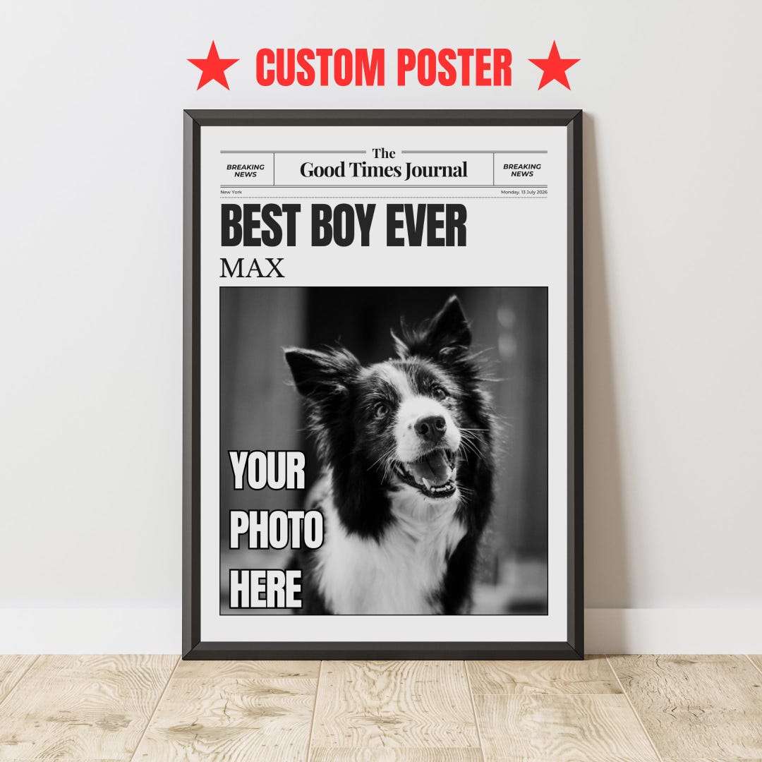 Custom Dog Poster, Personalized Dog Poster, Custom Dog Print, Custom ...