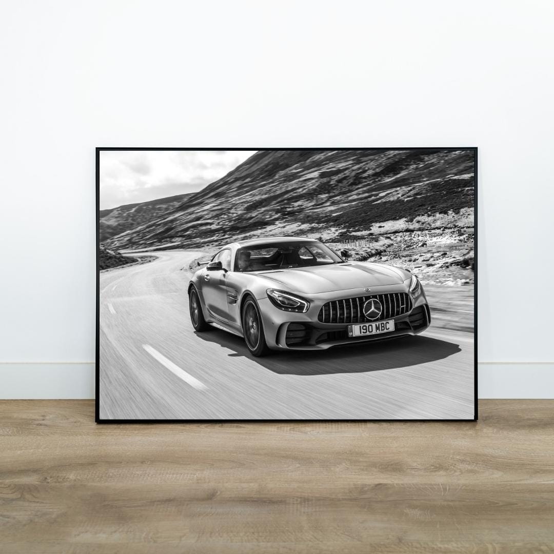 Mercedes AMG Gt Poster, Mercedes Poster, Mercedes Print, Mercedes Wall ...