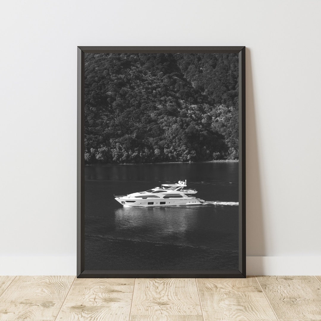 Yacht Poster, Yacht Print, Yacht Wall Art, Boat Poster, Boat Print ...