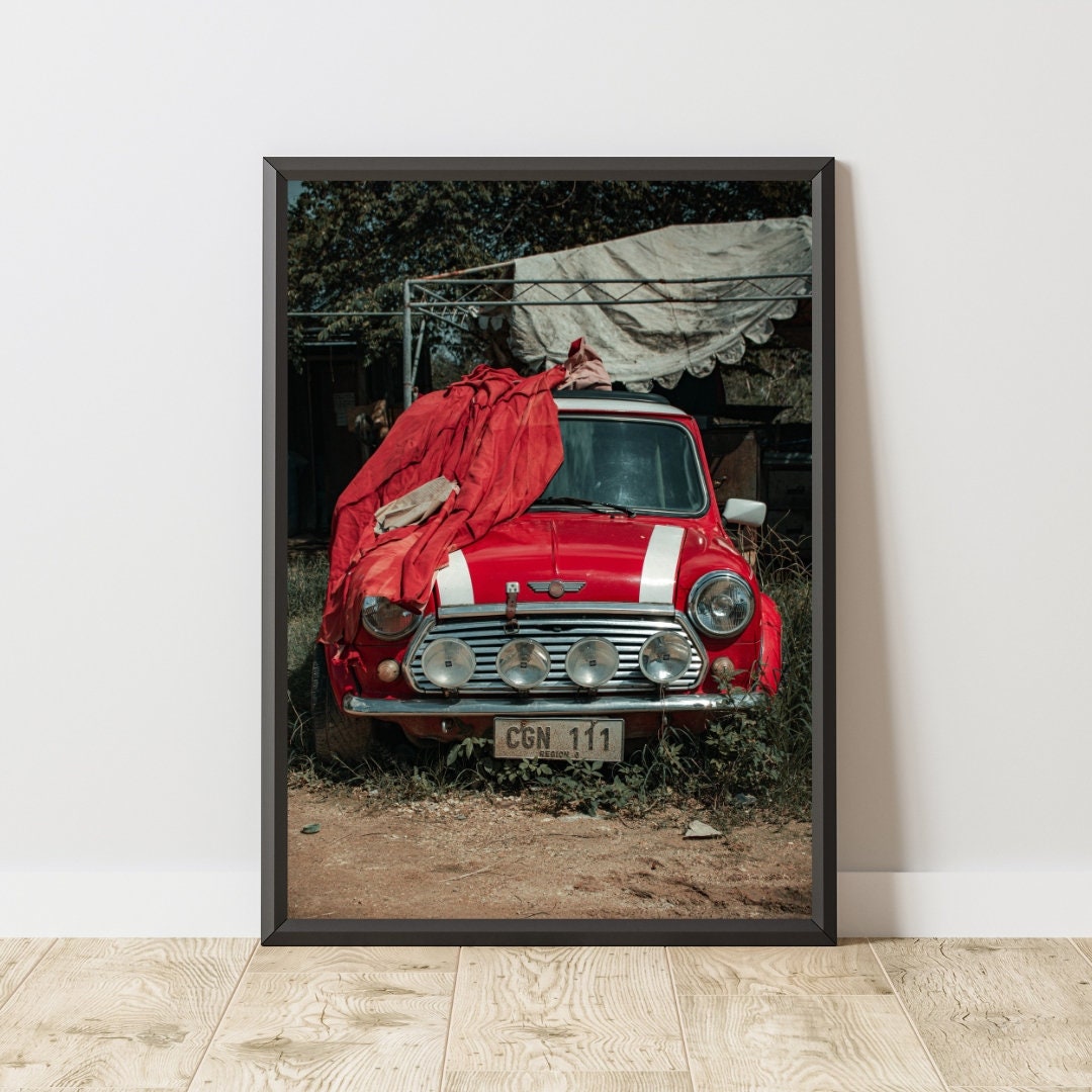 Vintage Mini Cooper Poster, Vintage Mini Cooper Print, Vintage Mini ...
