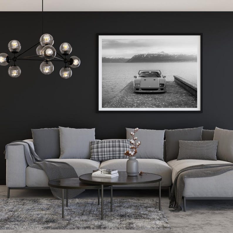 Ferrari F40 Poster, Vintage Ferrari Print, Vintage Ferrari Wall Art ...