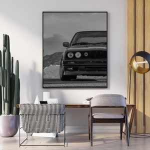 Vintage BMW E30 Poster, Vintage BMW E30 Print, Vintage BMW E30 Wall Art ...