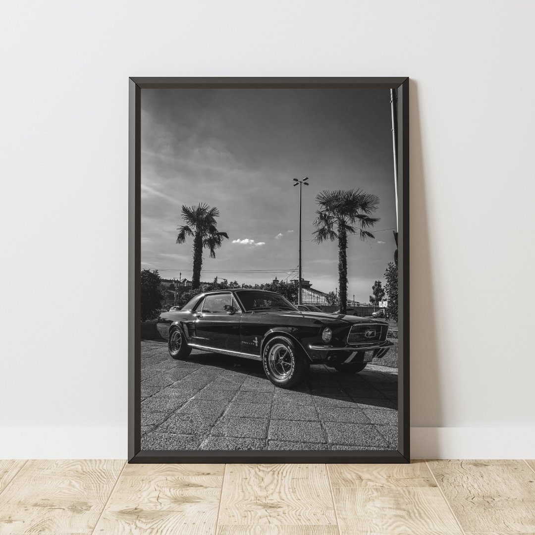 Vintage Ford Mustang Poster, Vintage Ford Mustang Print, Ford Mustang ...