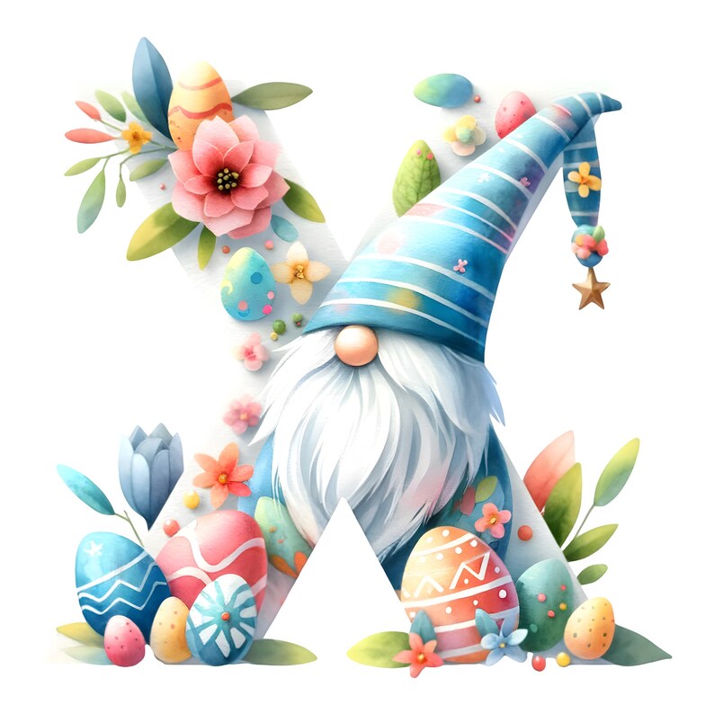 Easter Gnome Printable Alphabet & Numbers Fun Easter Basket Tag and ...