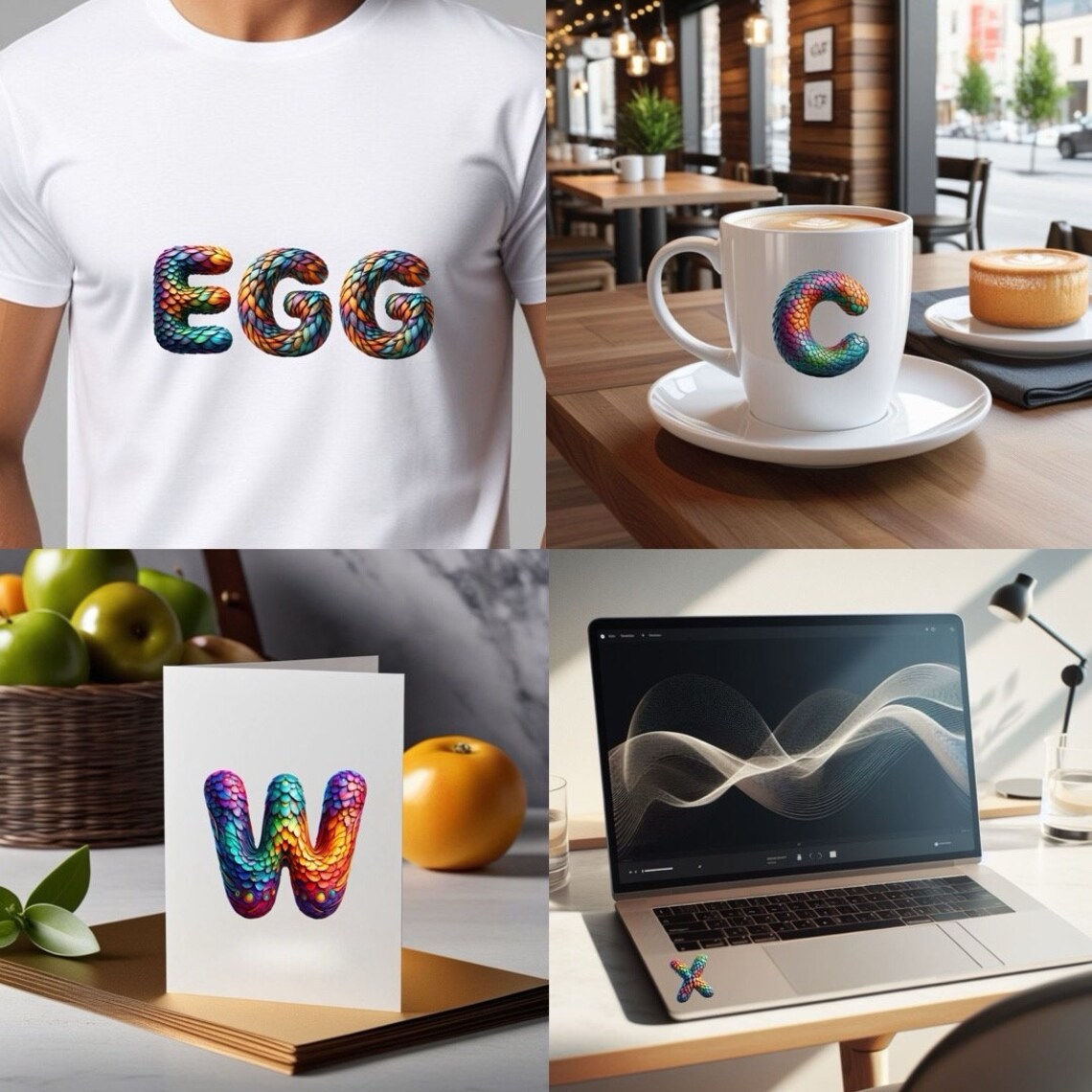 Dragon Egg Textured Alphabets and Numbers Clipart, Fantasy Clip, Font ...