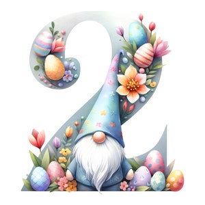 Easter Gnome Printable Alphabet & Numbers | Fun Easter Basket Tag and ...