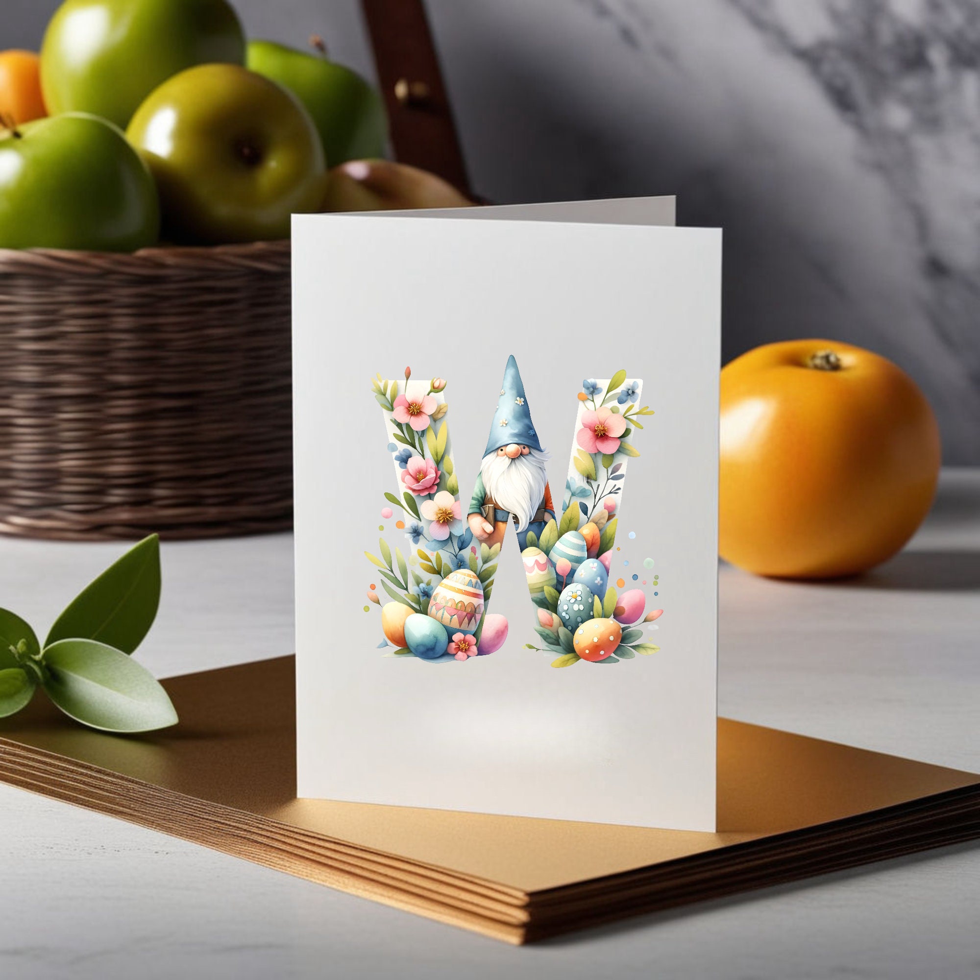 Easter Gnome Printable Alphabet & Numbers Fun Easter Basket Tag and ...