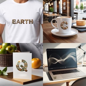 Eco-cultural Alphabet Clipart, Earth Rhythms Letters & Numbers PNG ...