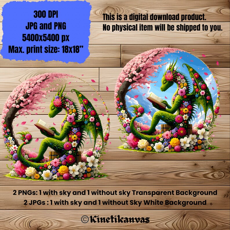 Fairy Dragon Art Sublimation Design Perfect for Your Spring Collection ...