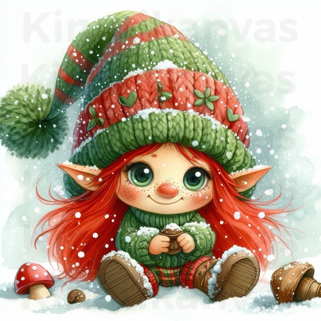 Red Hair Troll Girl Clipart High Quality JPG Set of 15 - Etsy