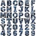 Denim Alphabet Clipart, Blue Jean Letters & Numbers PNG, Western Font ...