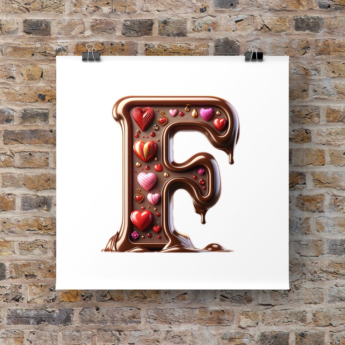 Chocolate Alphabet Clipart, Gourmet Love Letters & Numbers PNG ...