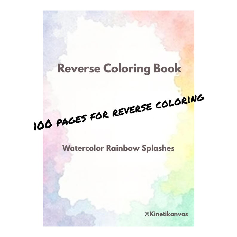 Reverse Coloring Book for Adults and Kids | Mindful Printable Activity ...