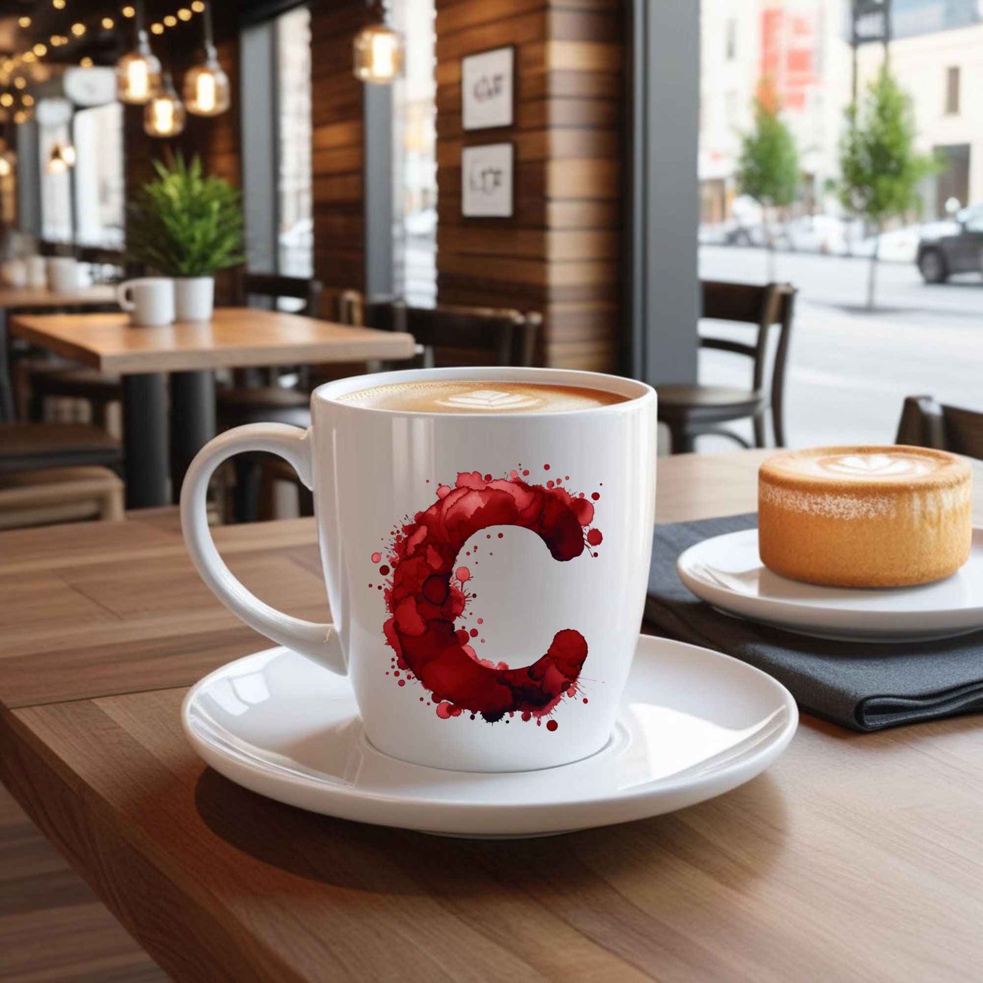 Watercolor Blood Splatter Alphabets and Numbers, Creepy Grunge Font ...