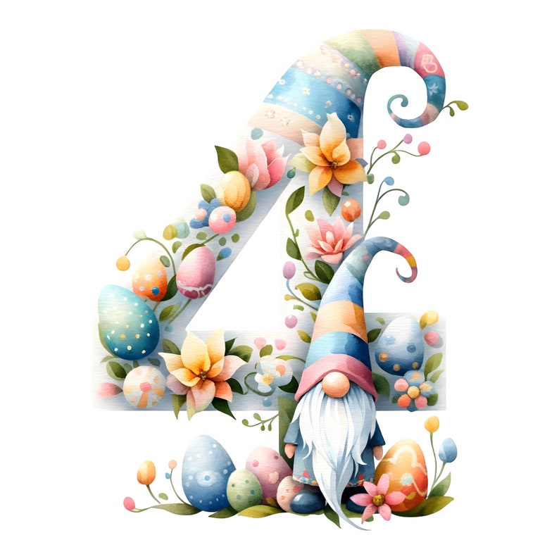 Easter Gnome Printable Alphabet & Numbers Fun Easter Basket Tag and ...