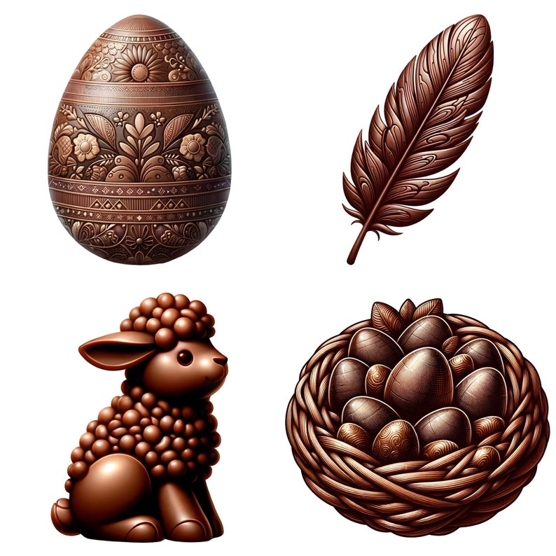 Easter Chocolate Clipart, Chocolate Clipart Easy and Happy Easter Art ...