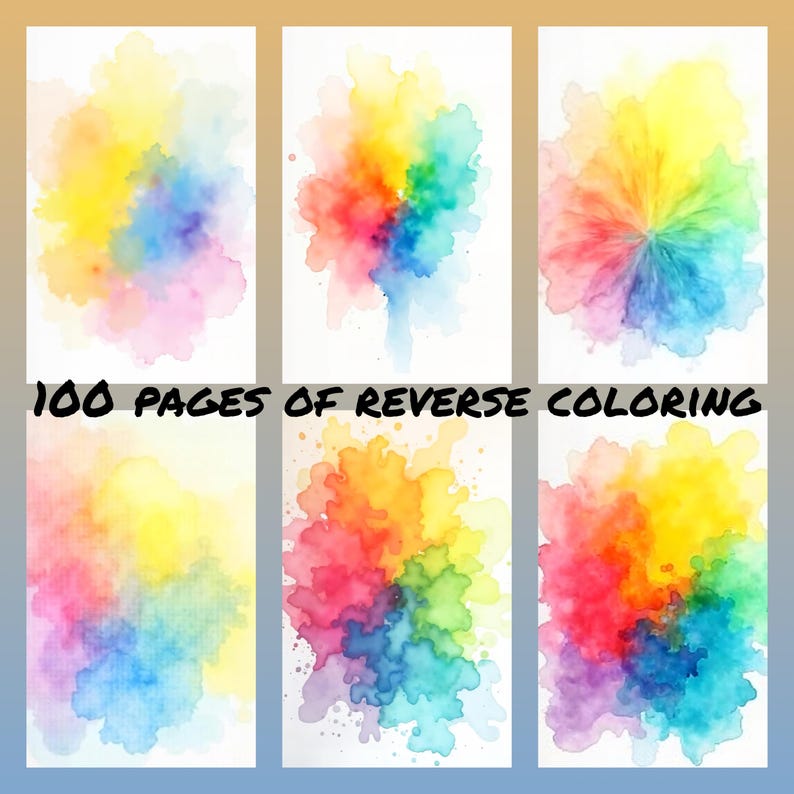 Reverse Coloring Book for Adults and Kids | Mindful Printable Activity ...
