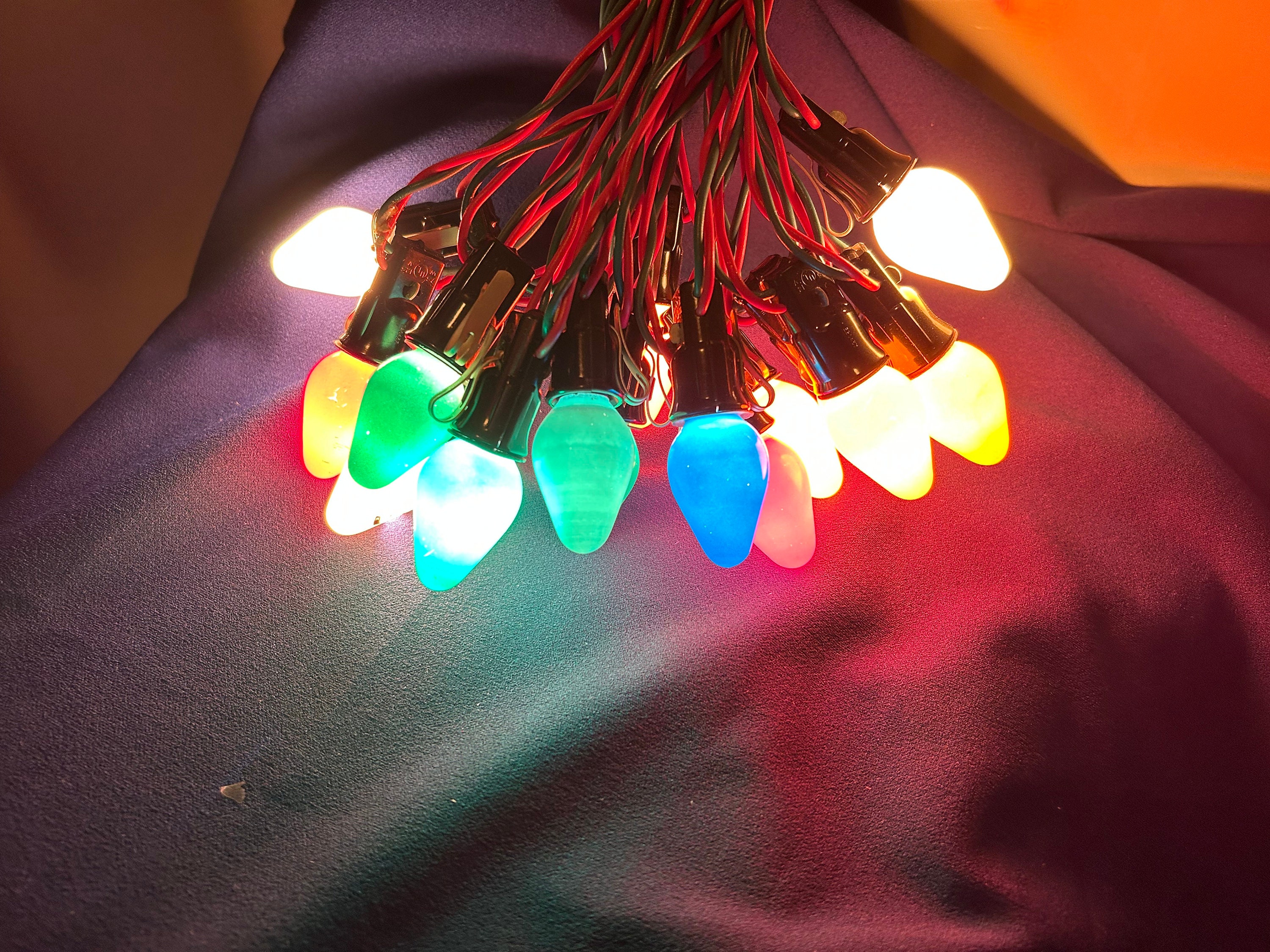Vintage Christmas Light Bulb Strings - Noma - Lot of THREE Strings in ...