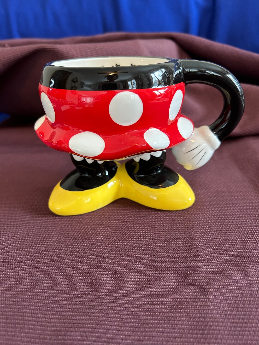 Authentic Disney Minnie Mouse Red Dress Handles Mug or Planter From WDW ...