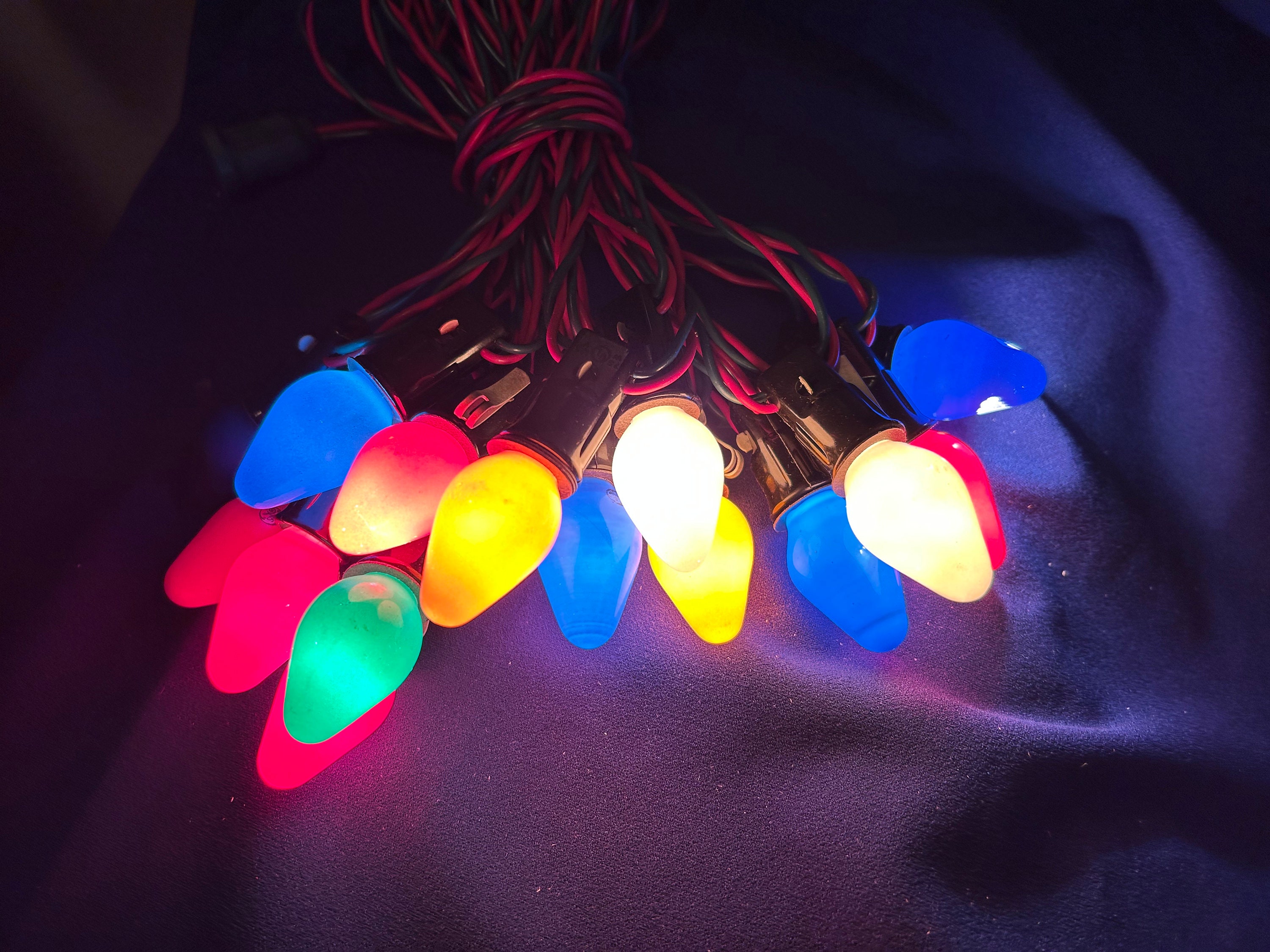 Vintage Christmas Light Bulb Strings - Noma - Lot of THREE Strings in ...