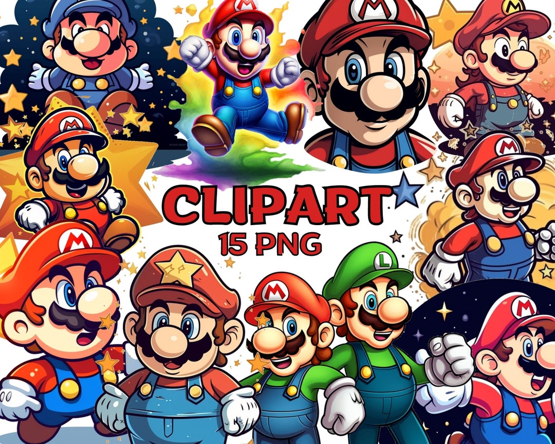 FAMOUS CLIPART Video Game Clipart Bundle Transparent - Etsy