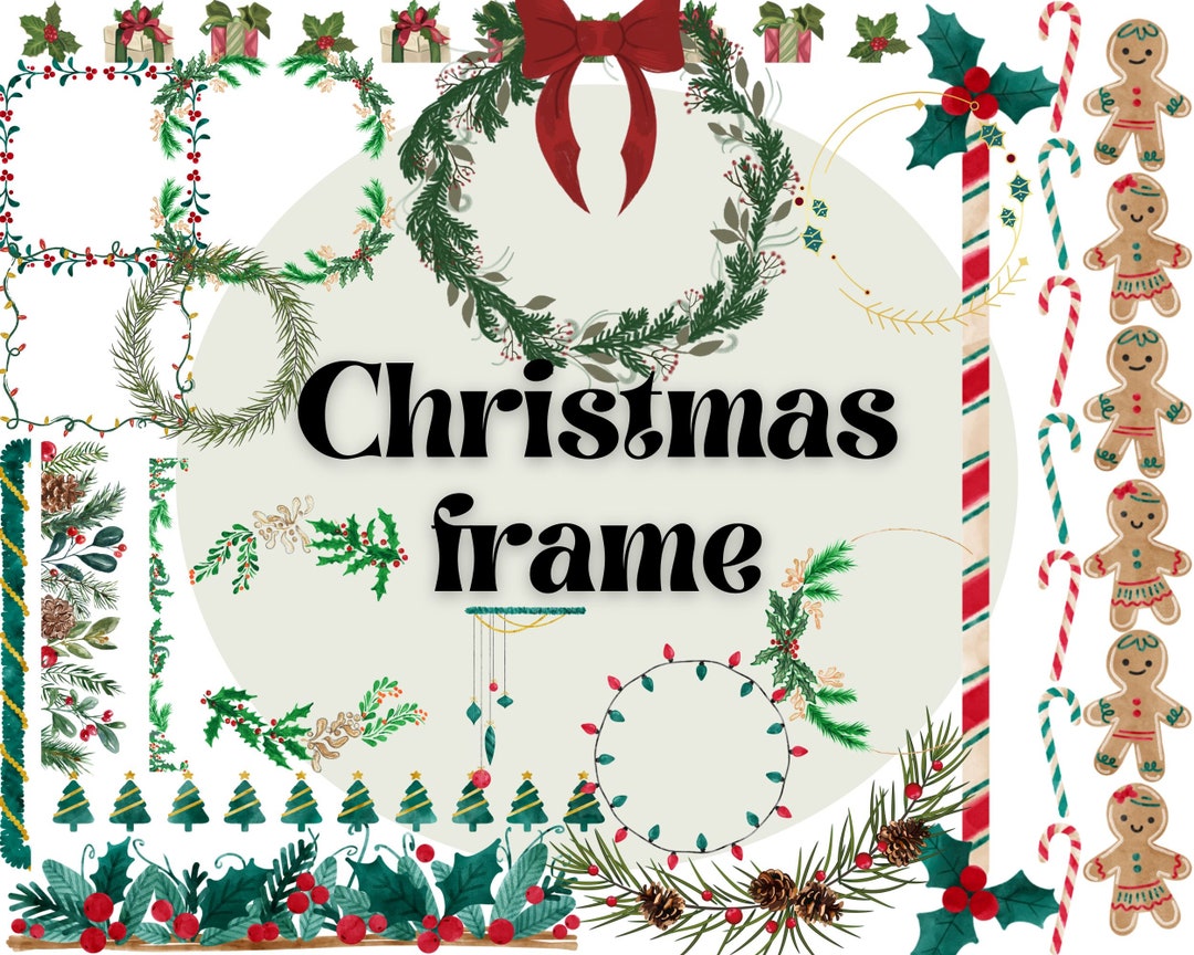 25 Christmas Frames Clipart Bundle Christmas Clipart - Etsy UK
