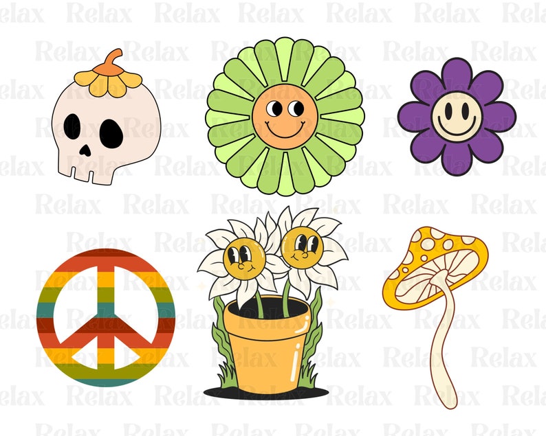 100 Valentine's Retro Groovy, Valentine Day PNG Groovy Valentines ...