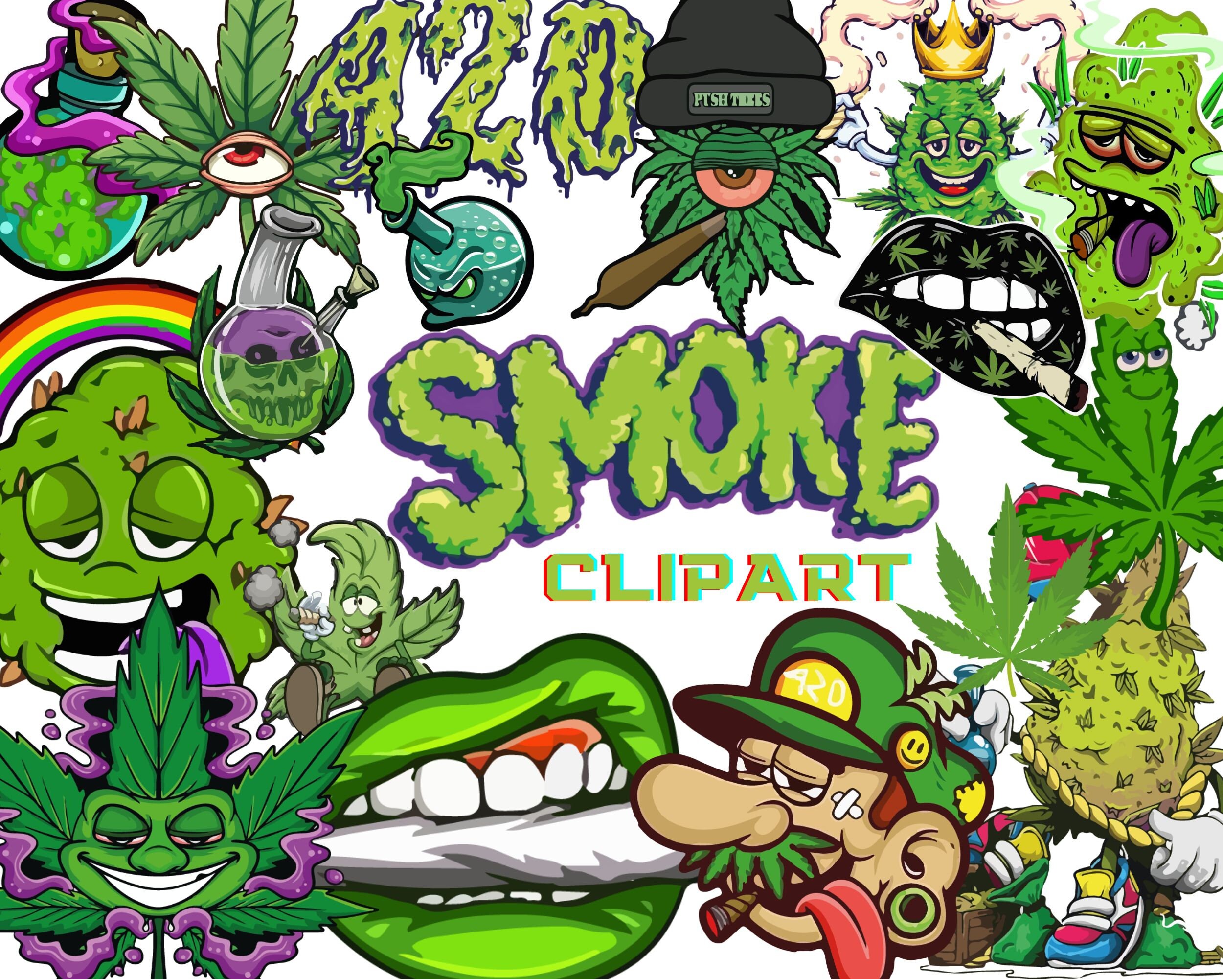 Cartoon Smoking Weed