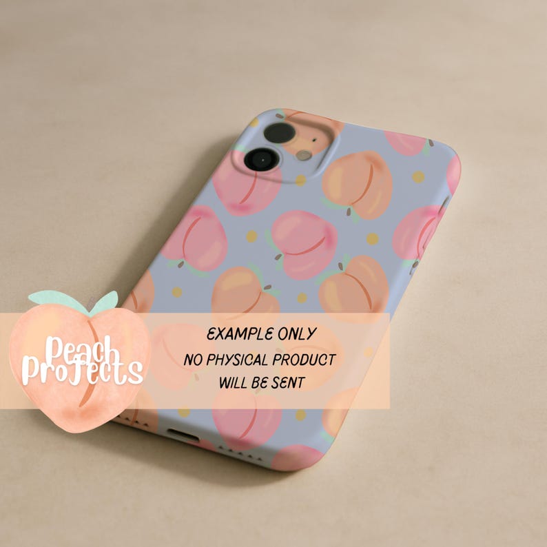 Peach Seamless Pattern & Clipart | Cute Fruit Print | Summer Peaches | Whimsical Pastel Peaches ...