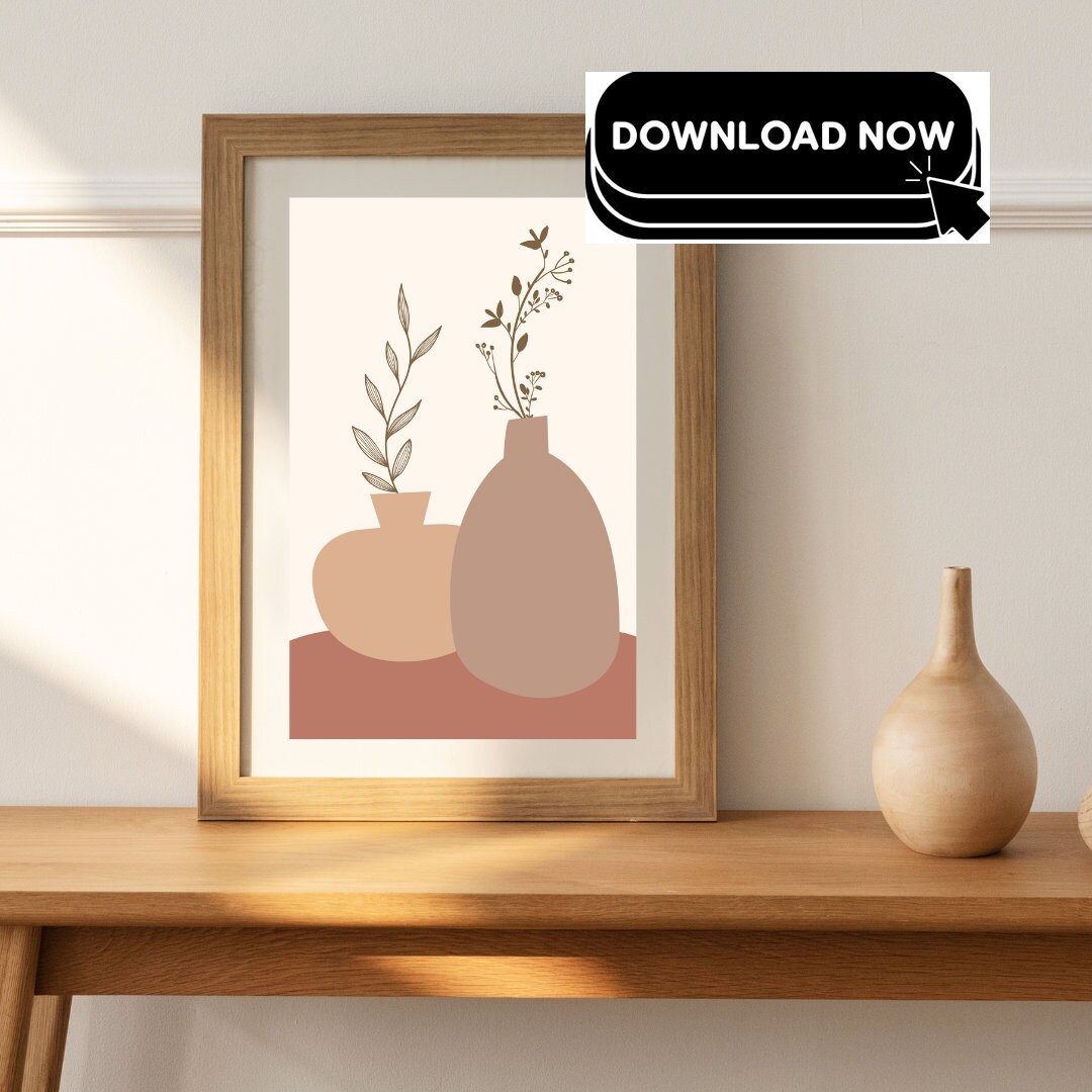 Ceramic Vase, Instant Download, Digital Art Print, Home Decor Poster ...