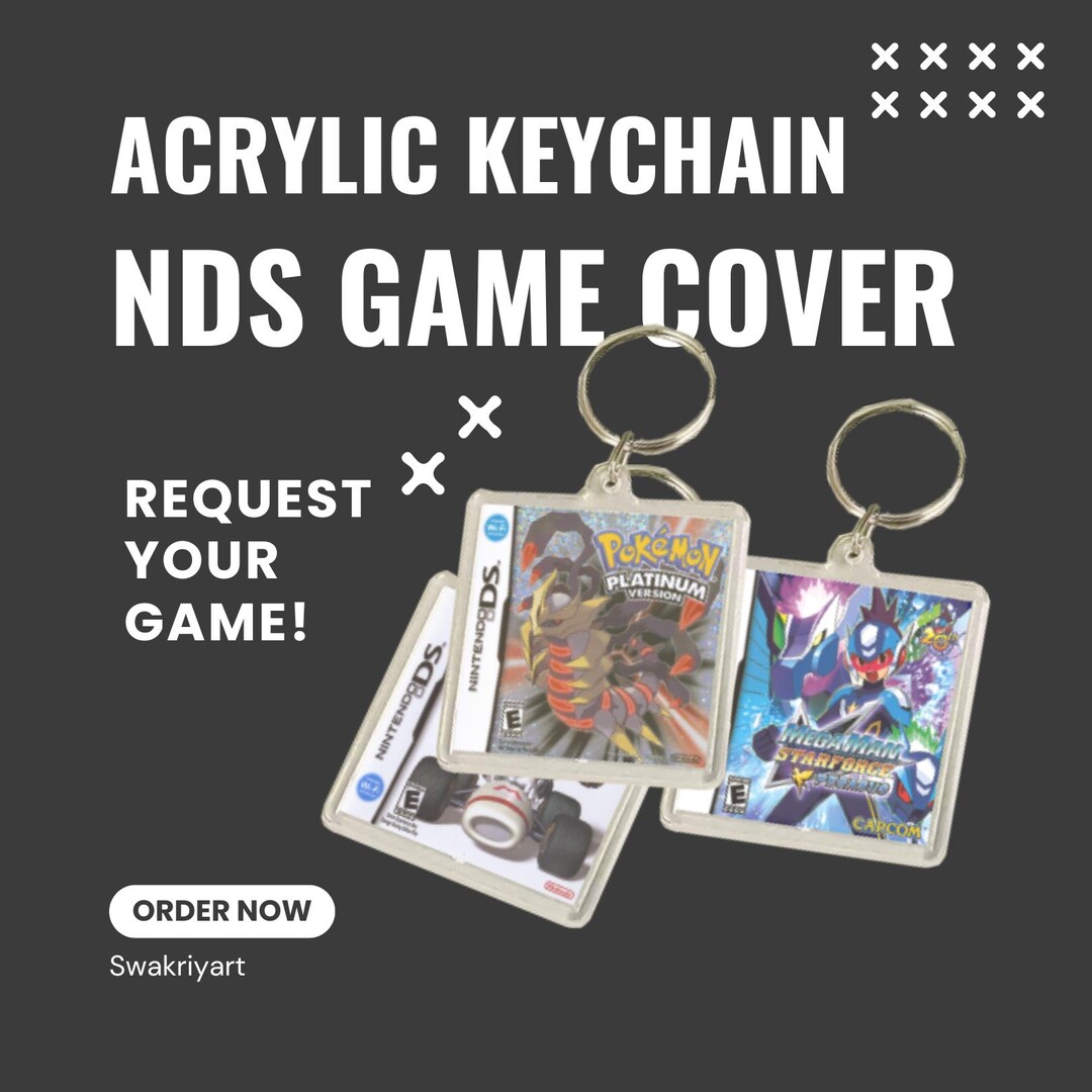 Acrylic Keychain – Nintendo DS Game Cover – Custom NDS Cover Charm ...
