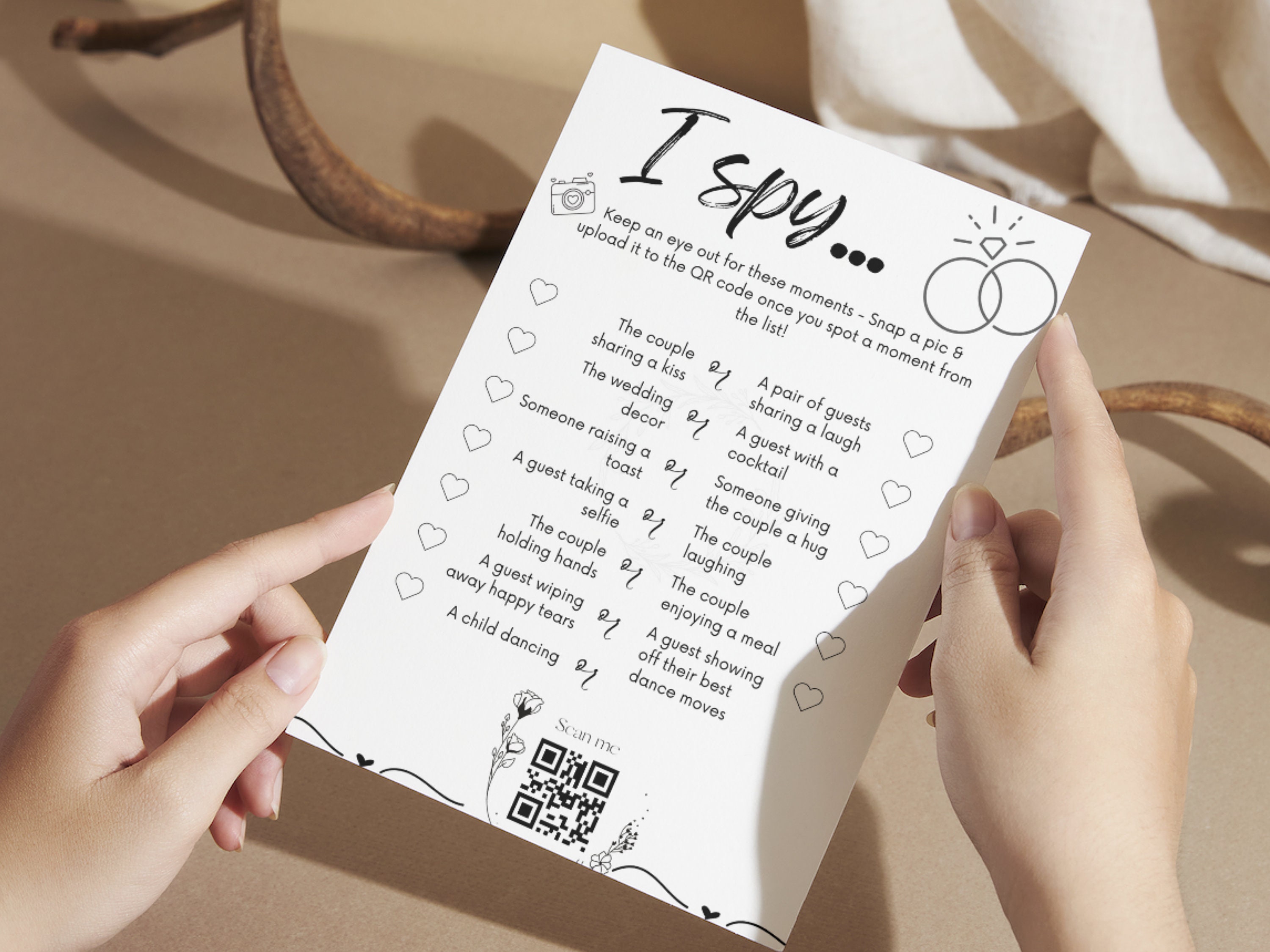I Spy Wedding Game Printable Digital Download QR Code Fun Wedding Game ...