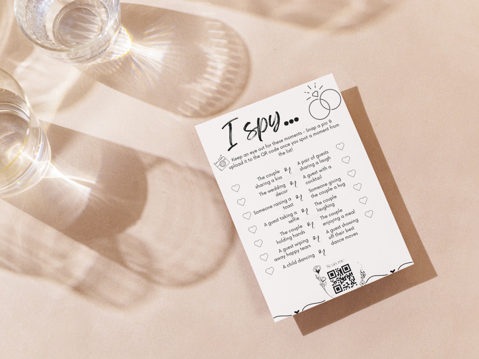 I Spy Wedding Game Printable Digital Download QR Code Fun Wedding Game ...