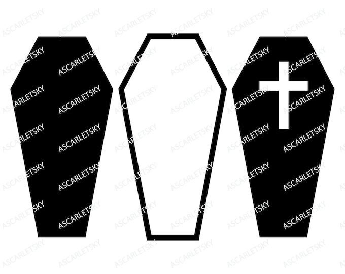 Coffin Outline SVG PNG: Minimalist Line Art (digital Files) - Etsy Canada
