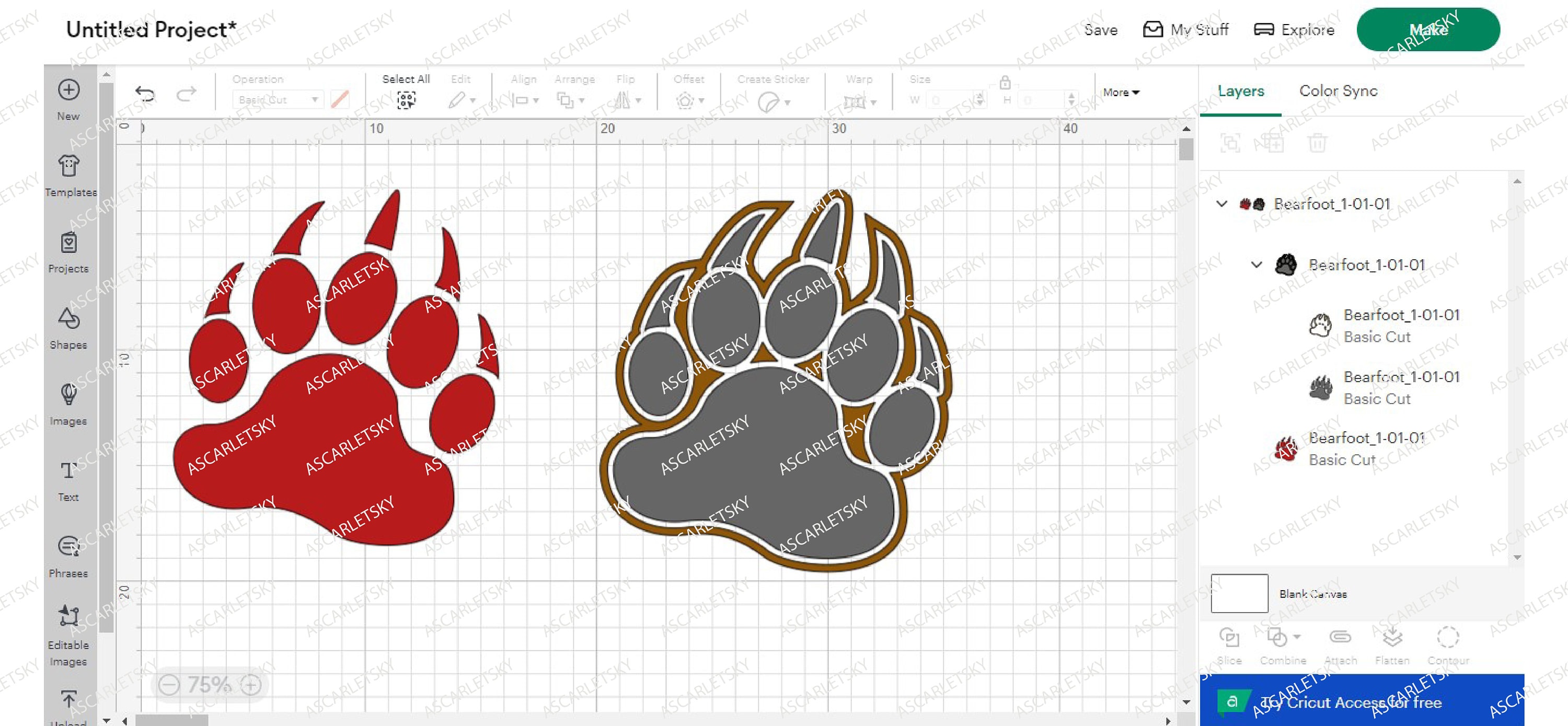 Bear Paw SVG, Bear Foot Print SVG, Bear Footprints Printable Pdf, Dxf ...