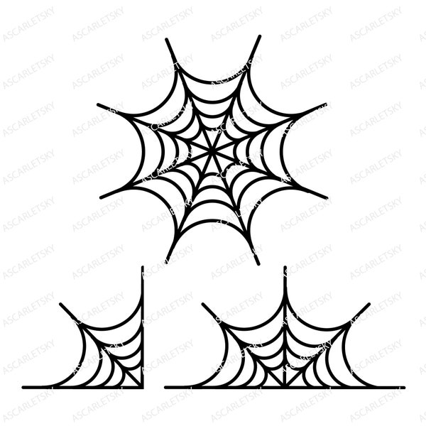 Spider Web Svg - Etsy