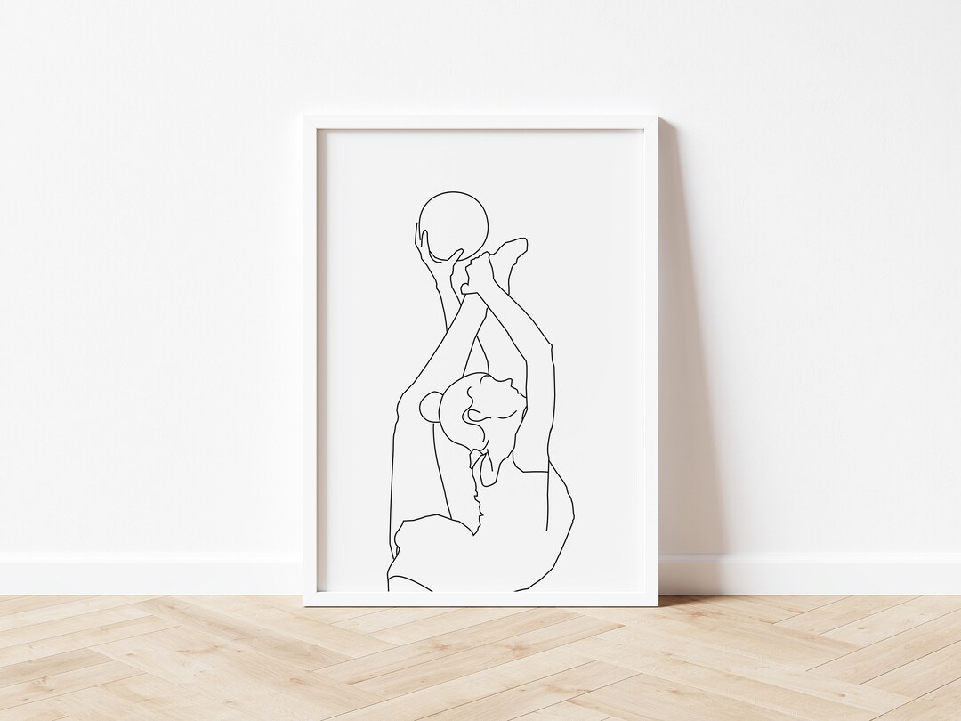 Gymnastic Line Wall Art, Gymnastic Line Art Print, Gymnastic Wall Art ...